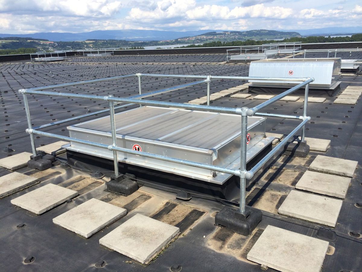 Kee Dome® Skylight Railing - Fall Protection Railing for Skylights ...